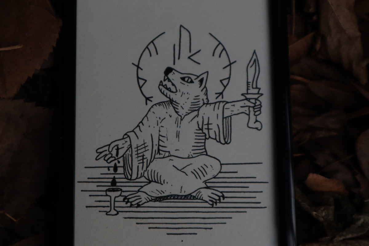 þursaseiđr - Framed Original Drawing – Freyja's Forest